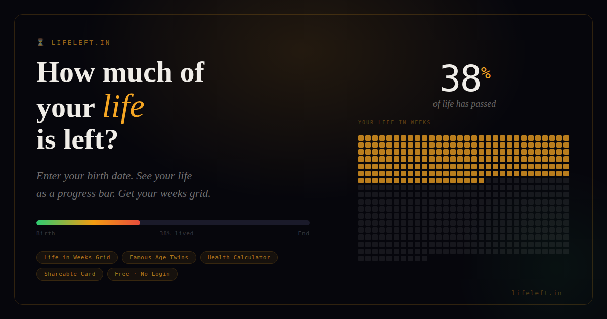 LifeLeft — How Much of Your Life Is Left?